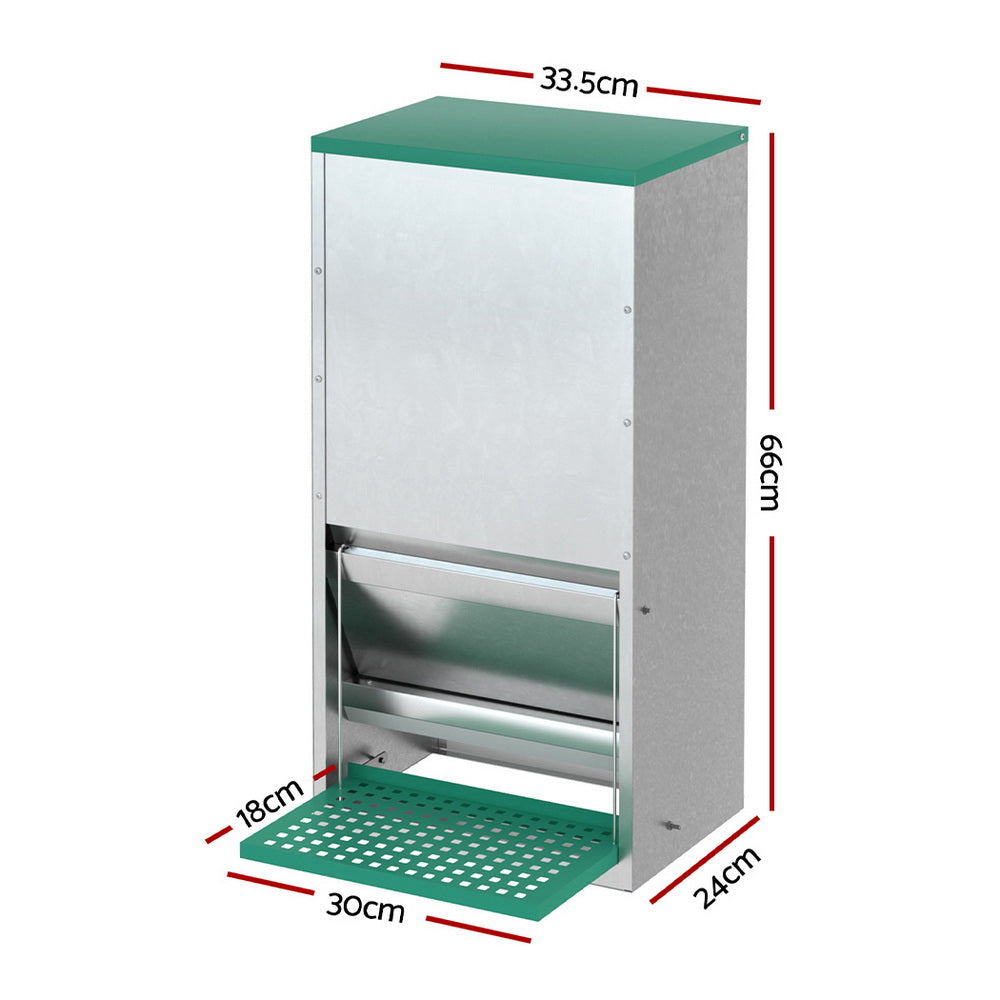 Automatic Chicken Feeder Port Coop Chick Poultry Treadle Self Opening ...
