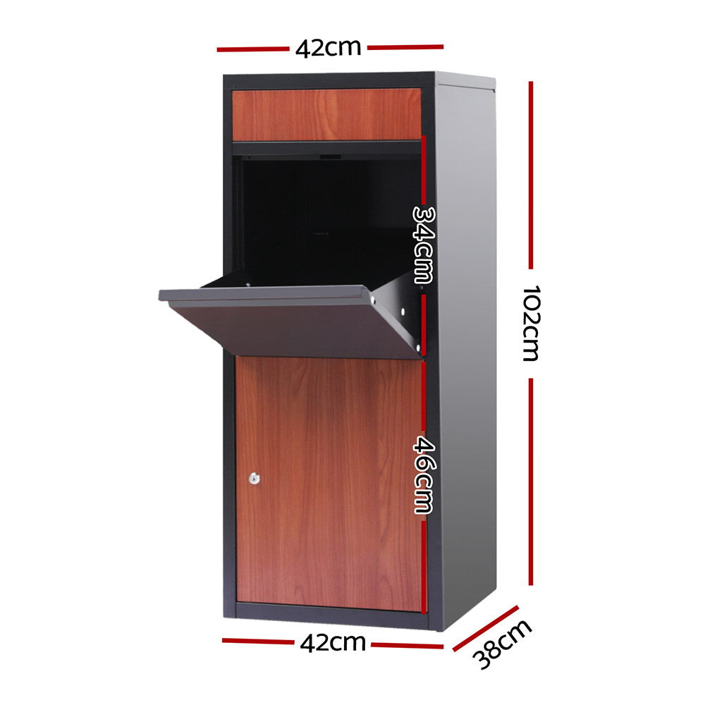 Parcel Letterbox Drop Box Package Black – FURNILAND