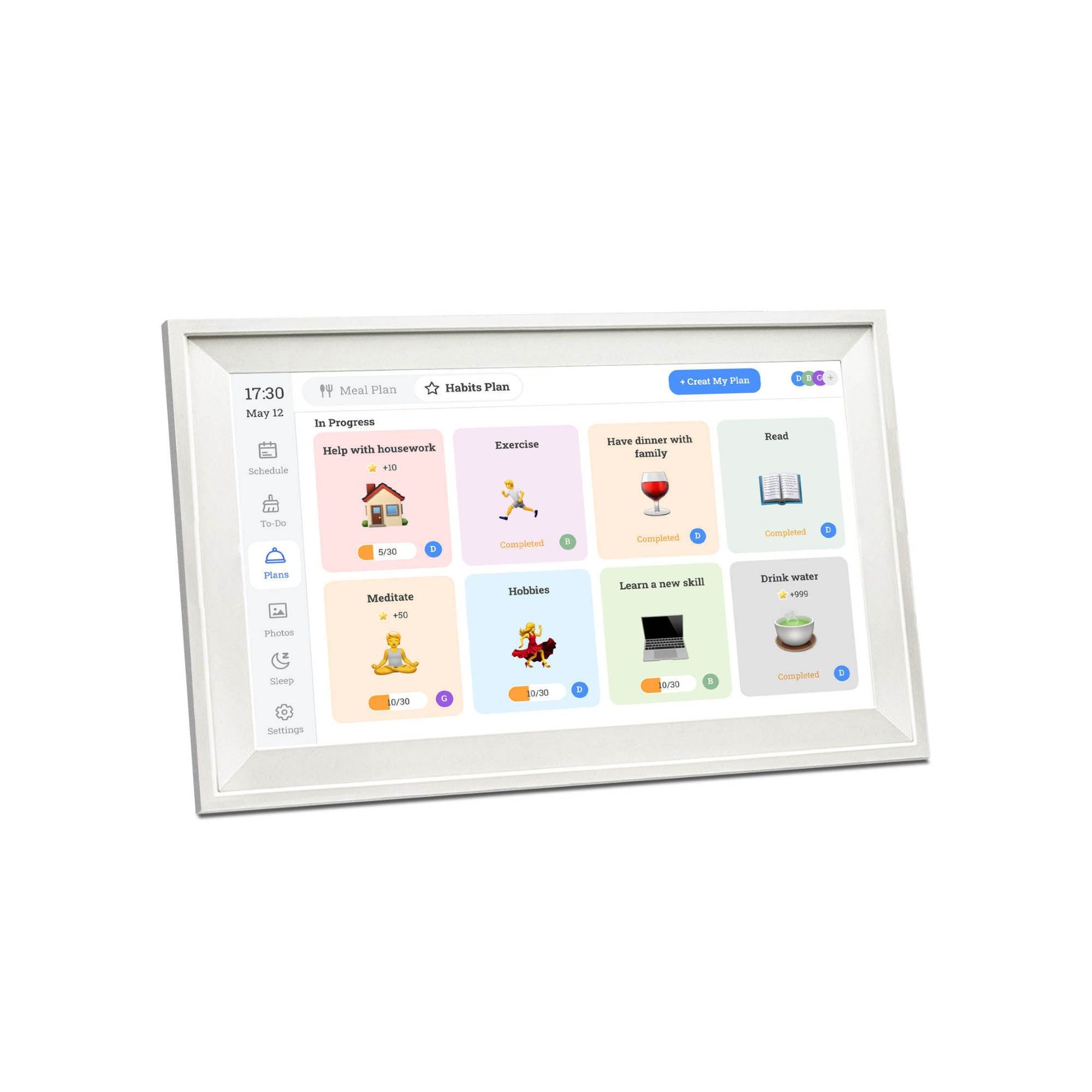 Digital Calendar Smart Family Planner - 39.5cm Touchscreen Display Whi ...