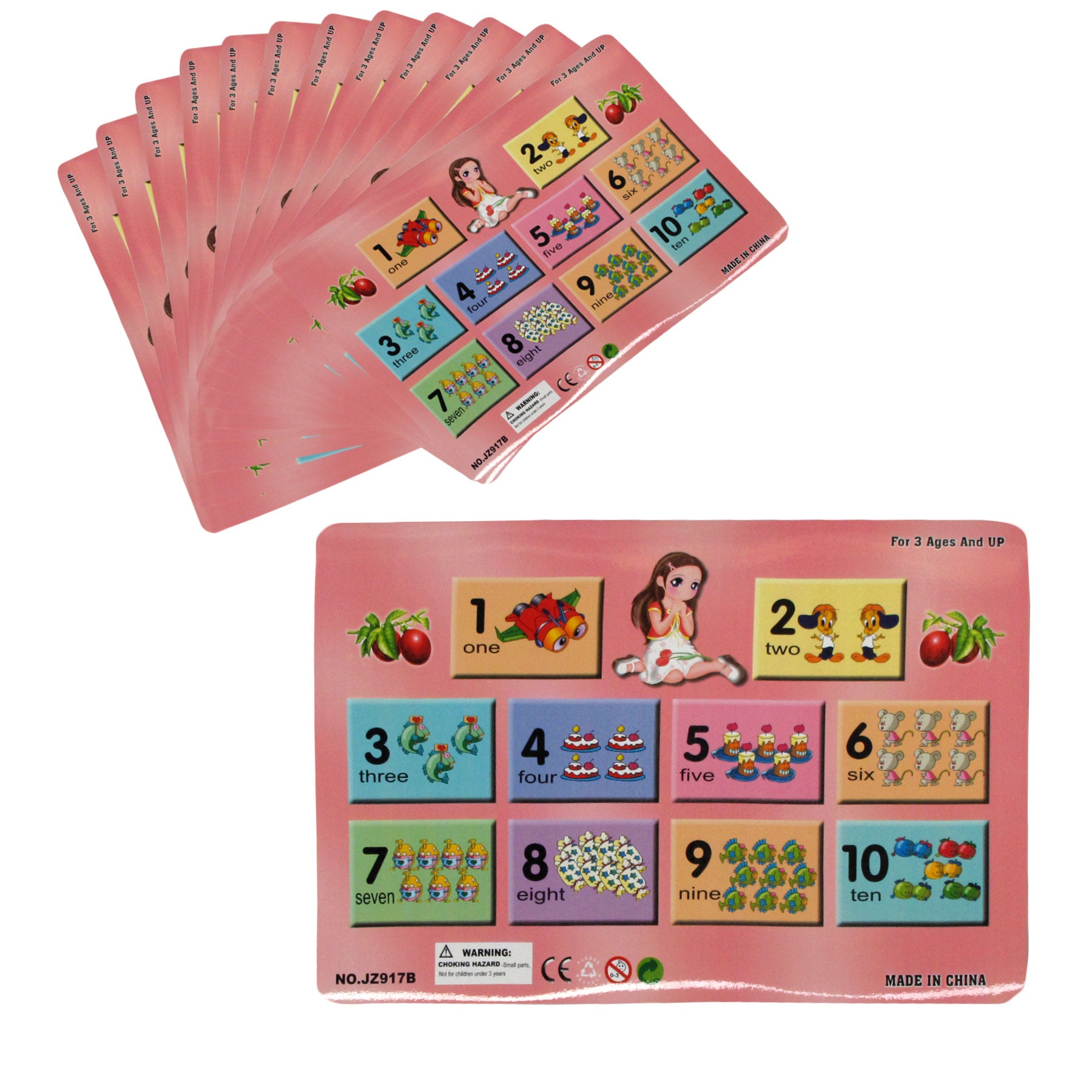Set of 12 PVC Easy Care Placemats - Counting Numbers – FURNILAND