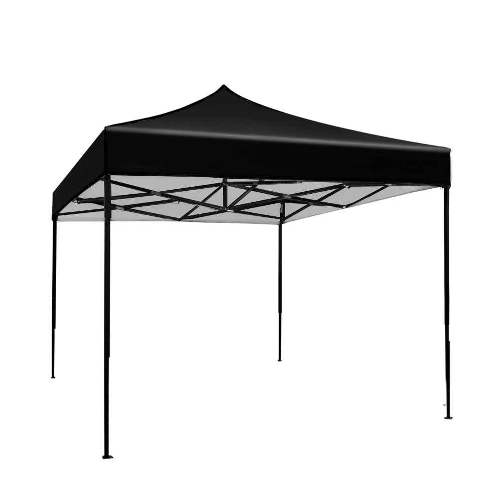 Gazebo Pop Up Marquee 3x3 Outdoor Tent Folding Wedding Gazebos Black ...