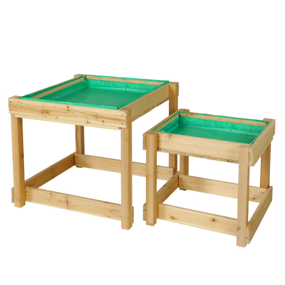 Kids Sandpit Wooden Sandbox Sand Pit Water Table Outdoor Toys 101cm ...